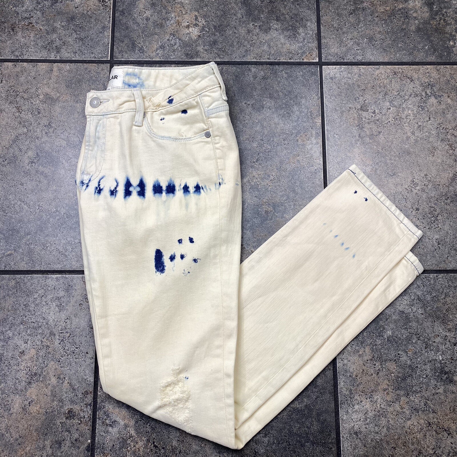 Women’s Belair Acid Wash Stained Denim Jeans Size T38 - Gem