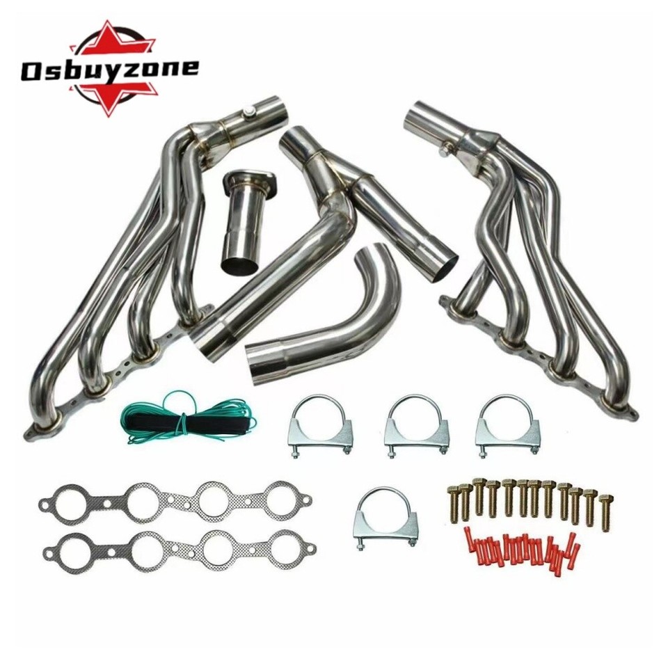 Long Tube Exhaust Headers Kit for 99-06 Chevy GMC Silverado/Sierra 4.8 ...