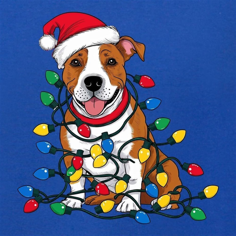 Staffordshire Bull Terrier - Adulti Felpa/Maglione - Natale Staffy Cane ...