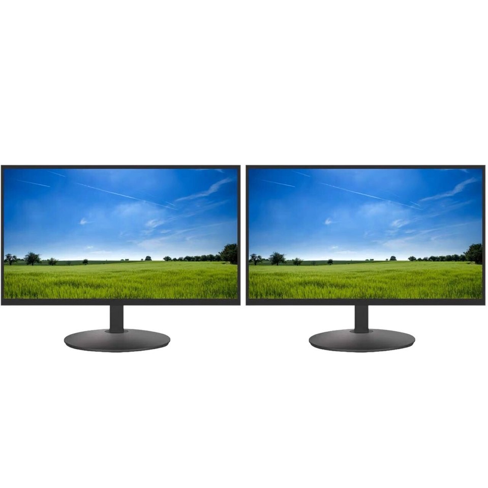Dual 22" HP Matching LCD Monitors Gaming Office DP DVI VGA GRADE A | eBay