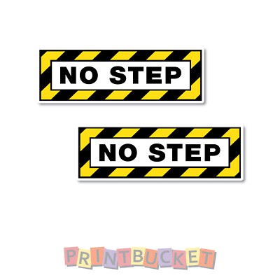 No Step Sticker 150mm twin pack quality waterproof vinyl | eBay