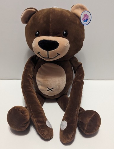 Nanco Brown Monkey Hang Plush 13" Stuffed Animal Floppy Belly Button ...