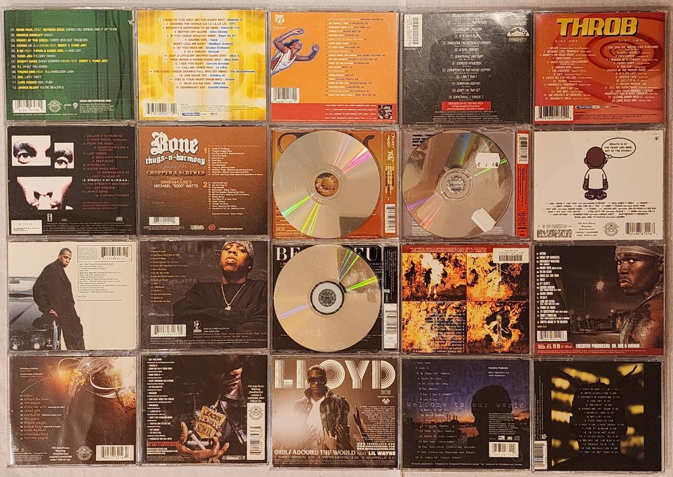 LOT 20 CDs LIL WAYNE JAY-Z PHARRELL SNOOP DOGG COMMON 50 CENT NWA ...
