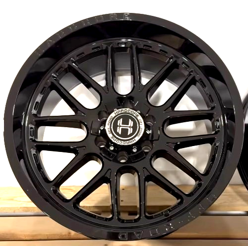 4 NEW 20x10 Hardcore HC102 Wheels -19 All Black 6x5.5 Chevy GMC 6x135 ...