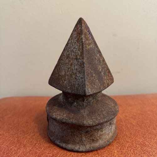 Vintage Old Oil Gas Service Station Cast Iron Sign Pole Ball Finial ...