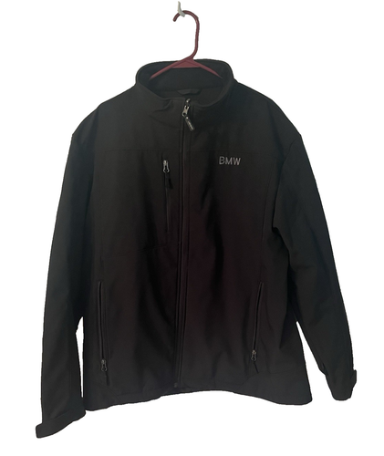 Oobe BMW Soft Shell Jacket Men's XL Black w/ Embroidery Full Zip w ...