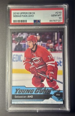2016 Upper Deck Young Guns #210 Sebastian Aho RC Rookie PSA 10 | eBay