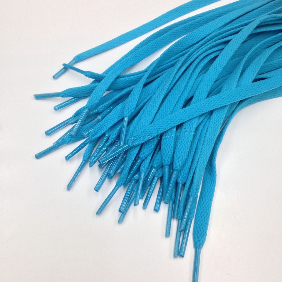 FLAT NEON Colored Shoelaces Sport Shoe Strings Athletic Sneakers Boot ...