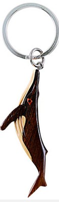 Humpback Whale - Wood Intarsia Keychain - Whale theme; Durable and New ...