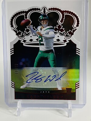 Zach Wilson Rookie Autograph 43/49 Crown Royale 2021 Chronicles | eBay