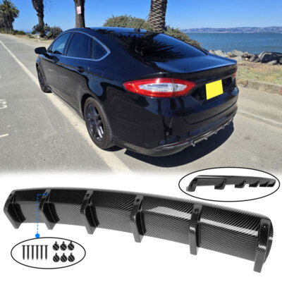 For Ford Fusion 2013-2020 Rear Bumper Diffuser Spoiler Splitter Lip ...