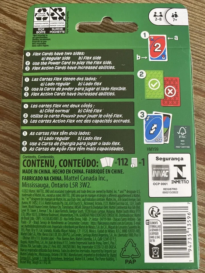 UNO Flex! Card Game -Use Your Power, Flex Your Card, Make Your Move ...