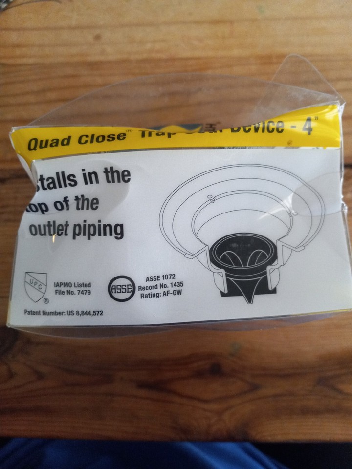 Jay R Smith Stink Stopper Trap Seal 2692-0350, 4", Quad Close ...