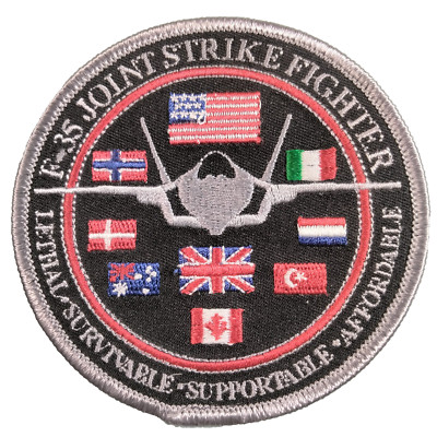 Patch F-35 Joint Strike Force Fighter 3-1/2-" Embroidered *Hard to Find ...