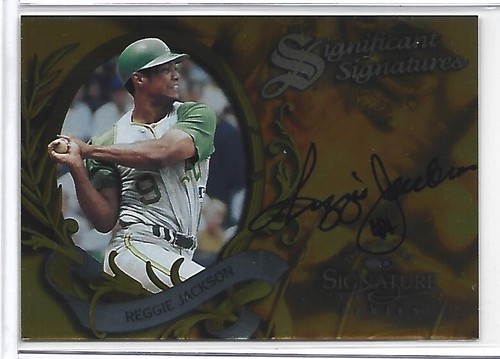 REGGIE JACKSON 1997 DONRUSS SIGNIFICANT SIGNATURES SERIES AUTO A's ...