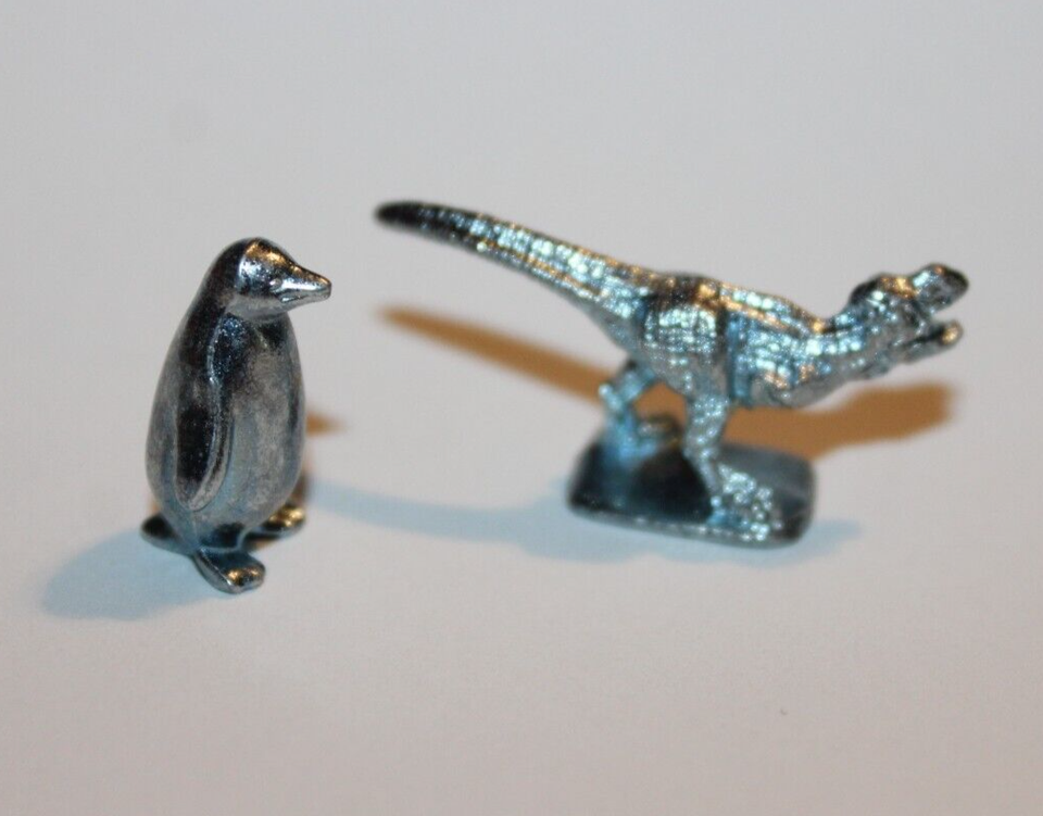 Monopoly 2017 Replacement Pawn Pieces 6 pc - Cat Penguin T-Rex Ship Car ...