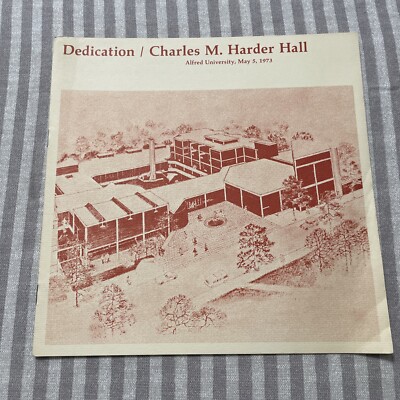 Dedication Booklet Charles M Harder Alfred University Ceramics 1973 | eBay