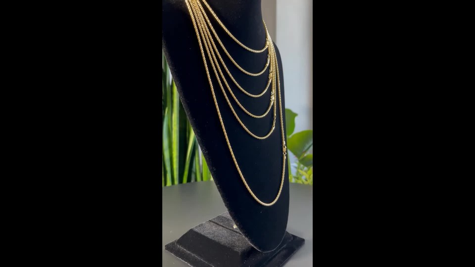 925 Sterling Silver Gold-Plated Diamond Cut Popcorn Chain Necklace ...