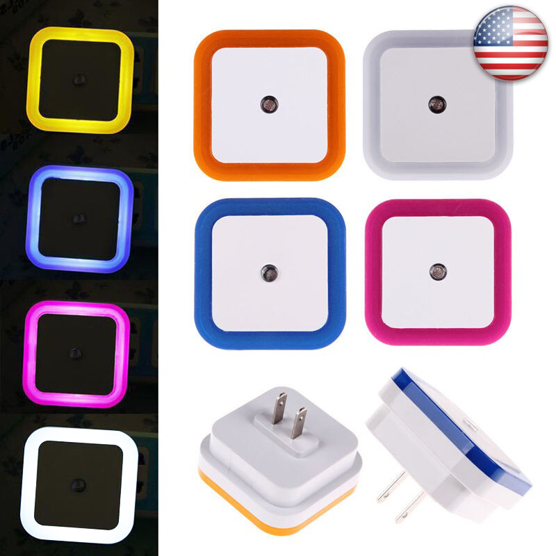 Plug-in LED Lighting Sensor Control Night Light Lamp for Hallway Bath ...