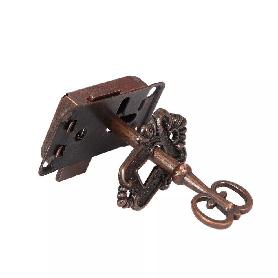 For Cabinet Doors Antique Bronze Lock Set Curio Cabinet Lock Easy ...