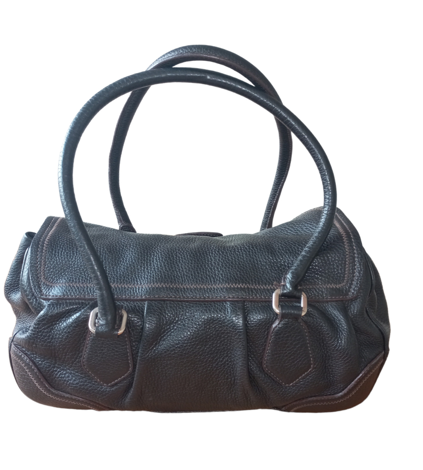 vintage rare Prada black leather - Gem