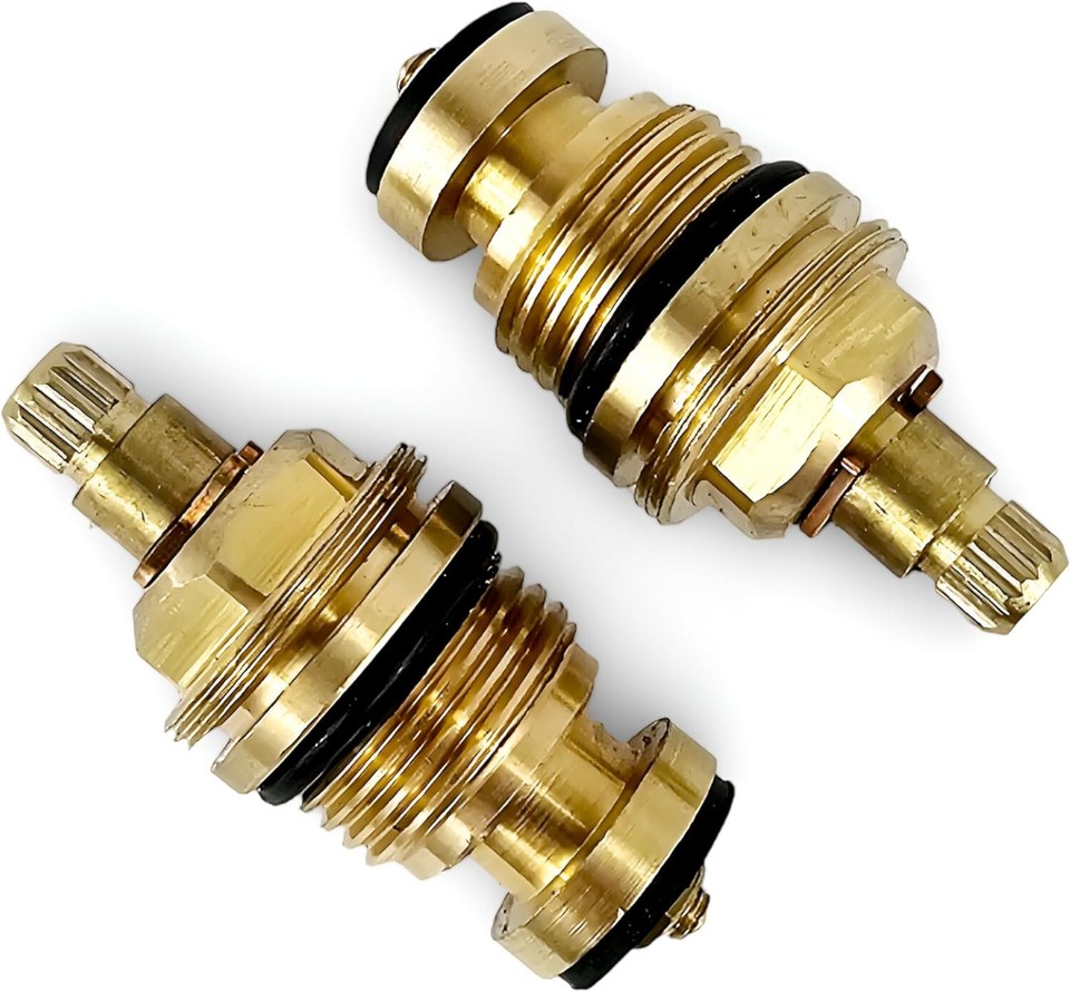 Replacement Brass Tap Insert Valve 1/2'' Hot and Cold 15 Teeth (Pair ...