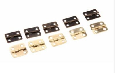 10x Mini Tiny Antique Bronze Gold Hinges Jewellery Box Small Hinge ...