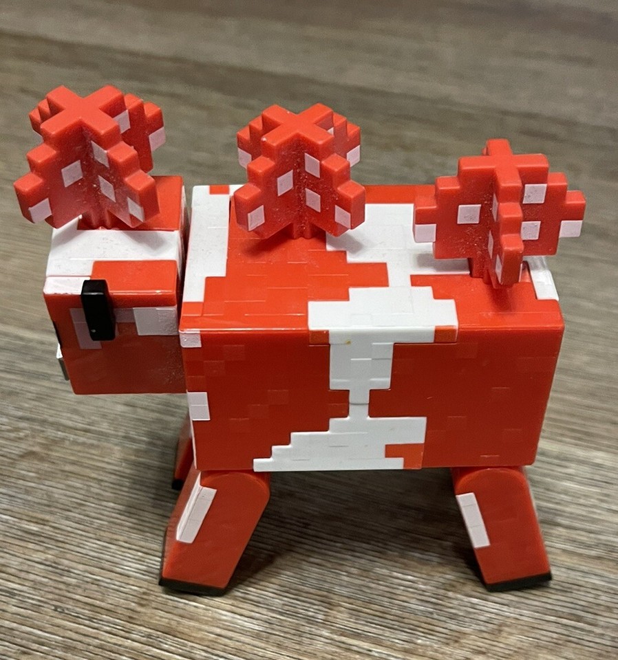 Minecraft MOOSHROOM Comic Maker Mushroom Cow 5” Mattel Action Figure ...