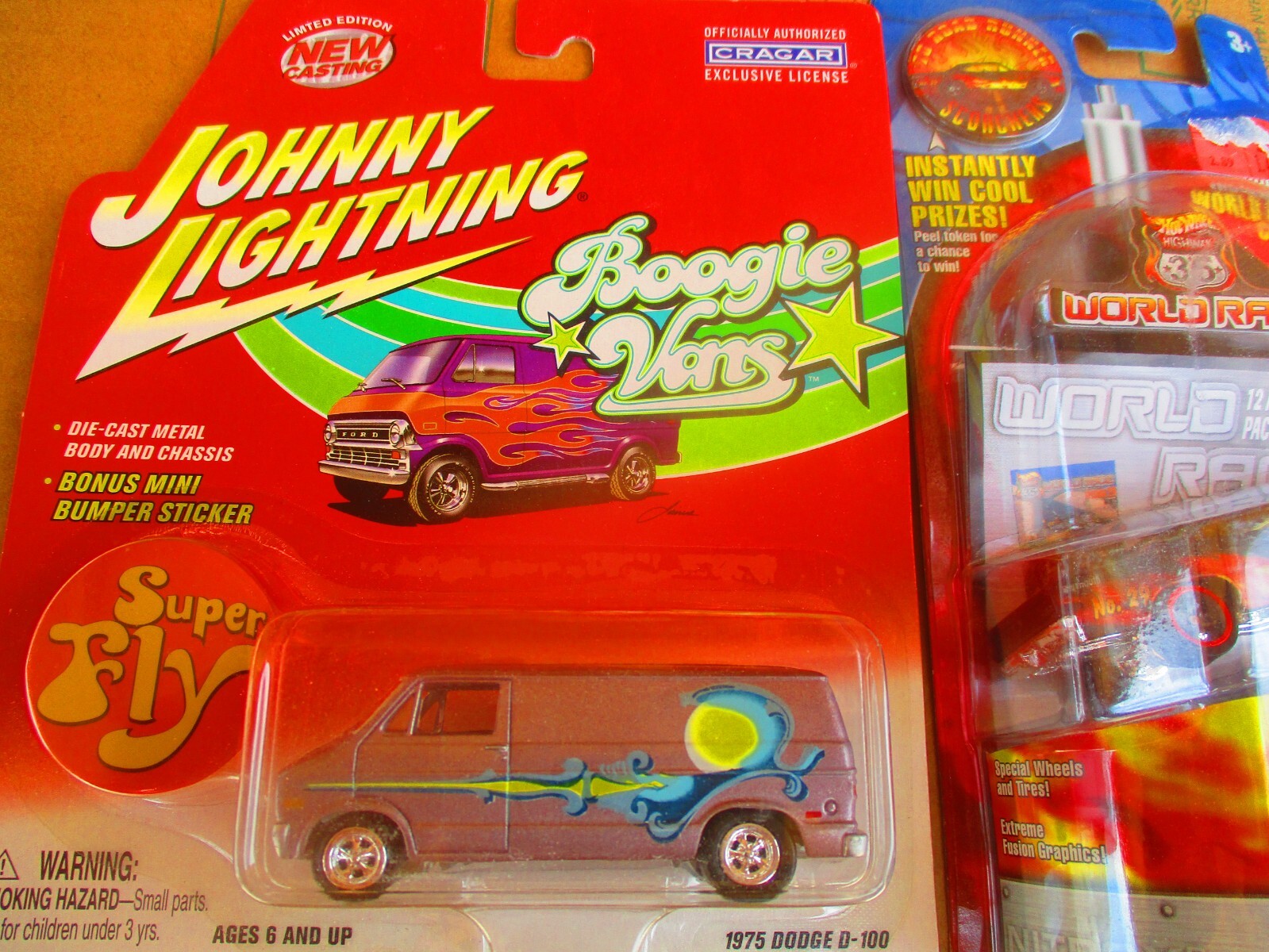JOHNNY LIGHTNING BOOGIE VANS - CUSTOM 1975 DODGE D-100 VAN SILVER 1:64 ...