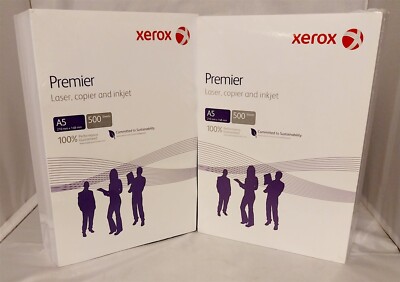 2X - Xerox Premier A5 Printer Paper Laser Copier Inkjet 80 GSM 1000 ...