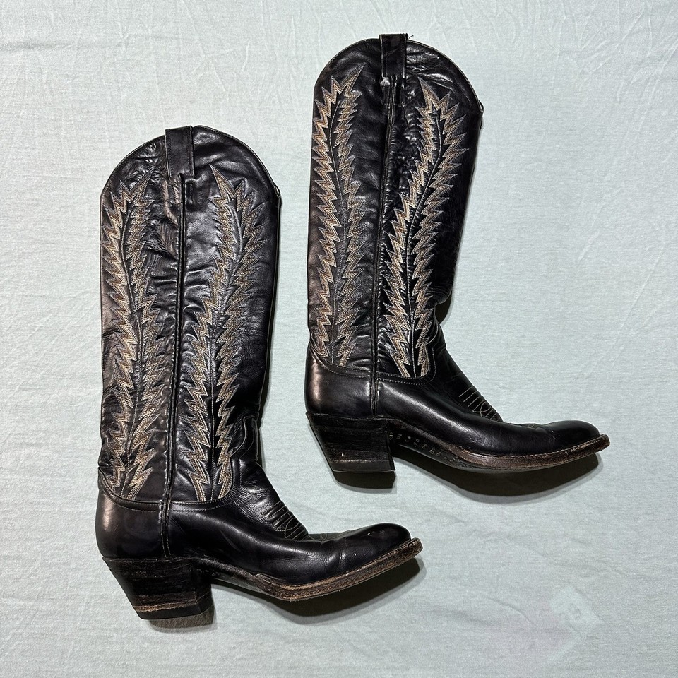 Vintage Larry Mahan Women’s Boots Size 5.5B 1981 Embroidered Western ...