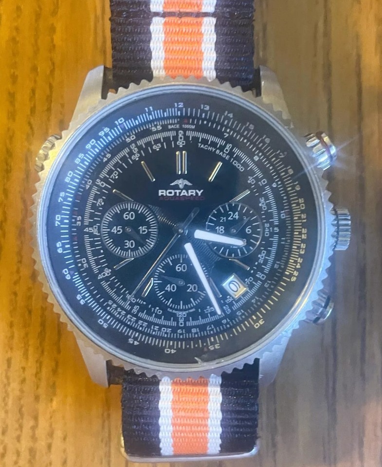 Stunning Vintage Rotary Aquaspeed Pilot Chronograph | eBay