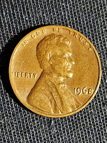 1968 Penny Errors No Mint Mark, Struck Off Center, Letters On Rim, (VF ...