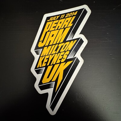 Pearl Jam Sticker July 11 2014 Milton Keynes UK 3.75” x 2.75” MINT! | eBay