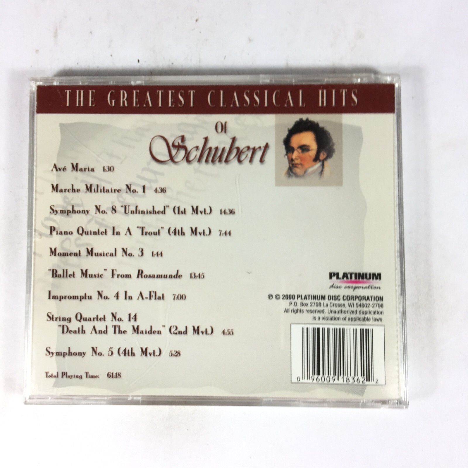 The Greatest Classical Hits of Schubert - Audio CD | eBay