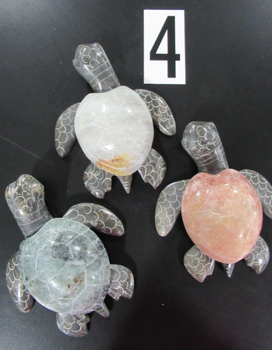 Sea Turtles Carved Marble #4 EACH are Unique Figurines 4X5 (SET of 3 ...