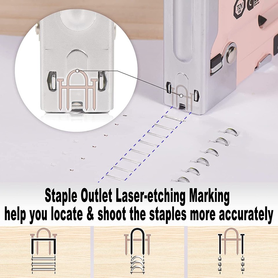 SHALL Heavy Duty 3 In 1 Hand Staple Gun Tacker With 3000 Staples Hand ...