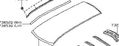 Genuine Infiniti Roof Molding 73853-5NA0A | eBay