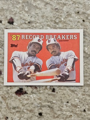 RARE! 1987 Record Breakers Eddie Murray ERROR CARD, Lettering off Line ...