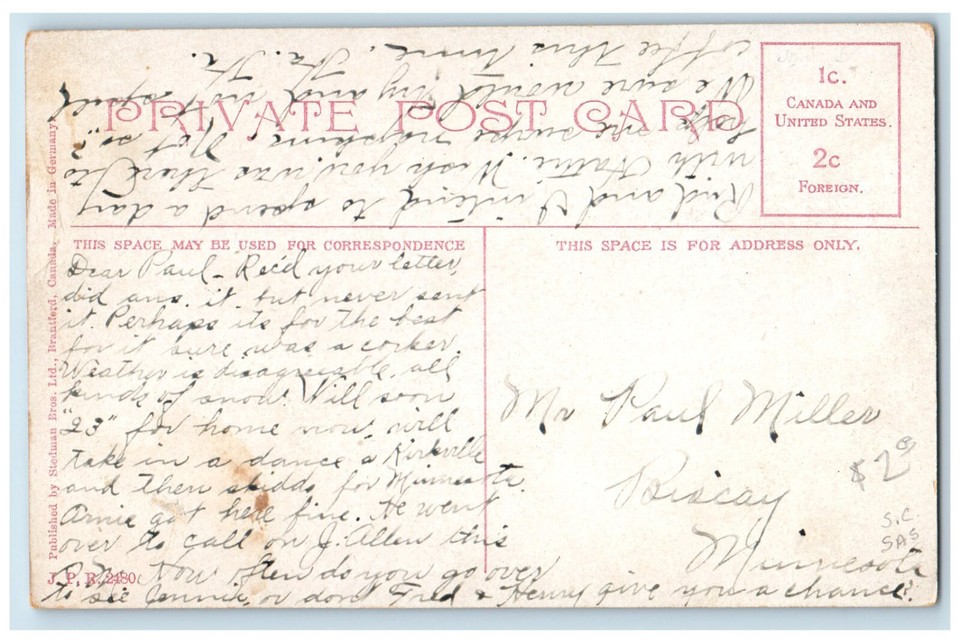Saskatoon Saskatchewan Canada Postcard The Dam Swift Current C1910 ...