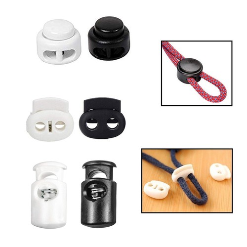 Toggle Cord Stopper Locks End Drawstring Plastic Spring Loaded With ...