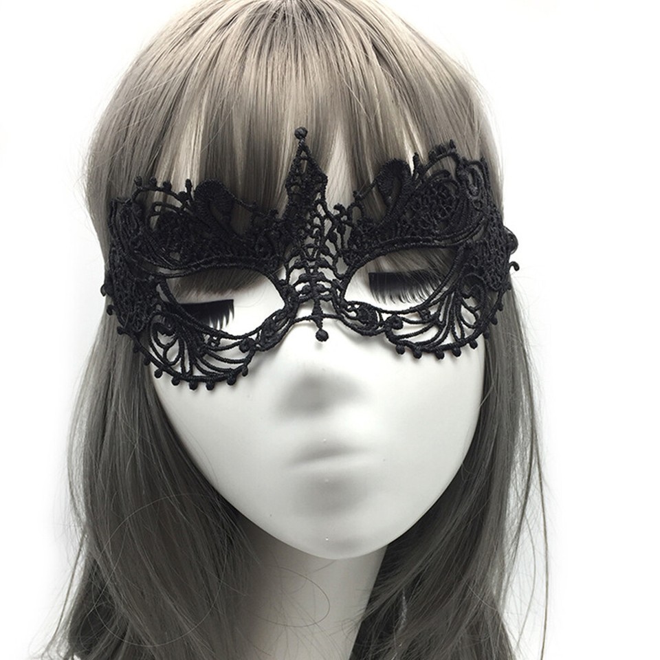 Women Sexy Hollow Lace Masquerade Face Mask Princess Party Cosplay Prom ...