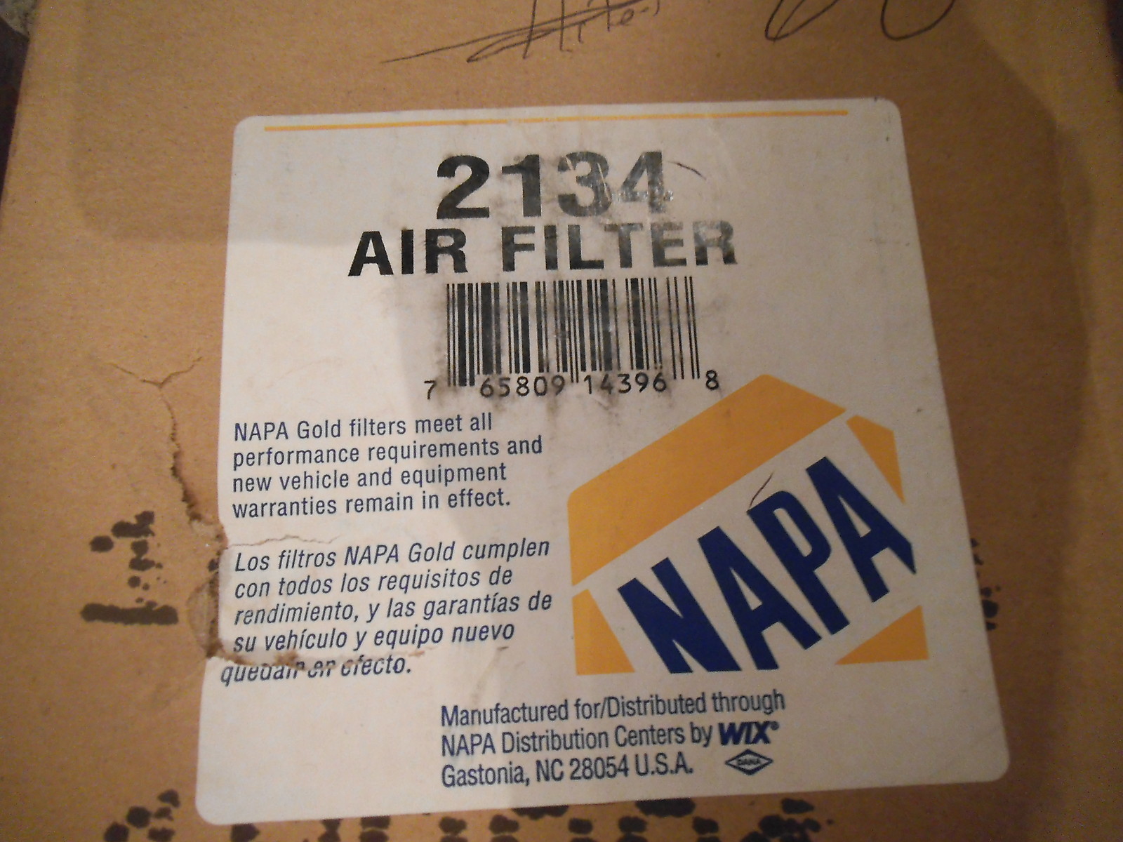 NAPA 2134 - Air filter cross reference