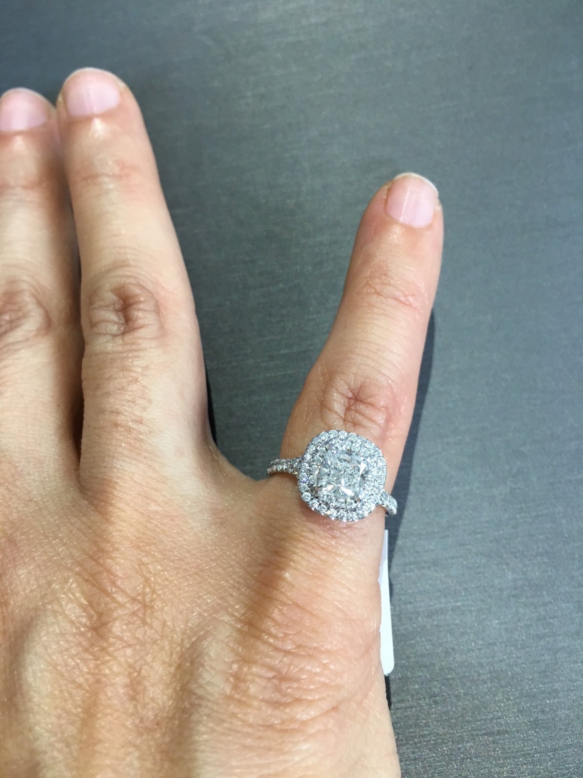 Original Tiffany&Co Engagement Ring Soleste Halo Ring with 1.01ct ...