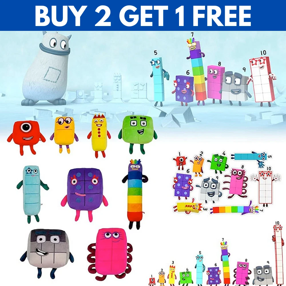 Numberblocks Plush Toy Educational Soft Stuffed Number Blocks Dolls ...