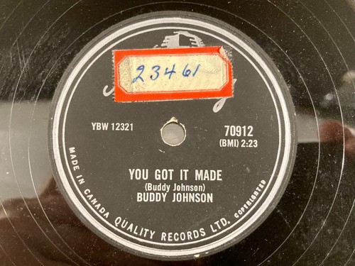 78 rpm BUDDY JOHNSON Bring It Home To Me /You Got It Made 1956 VG | eBay