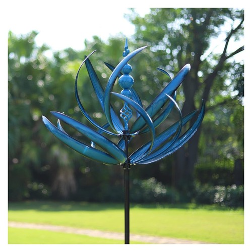 Cyan Oasis 91 inch Wind Spinners Outdoor - Extra Large Outdoor Metal ...