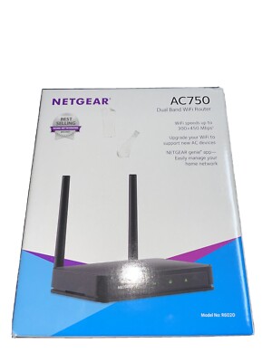 NETGEAR R6020-100NAS AC750 4 Port. Dual Band WiFi Router. Pre-owned ...