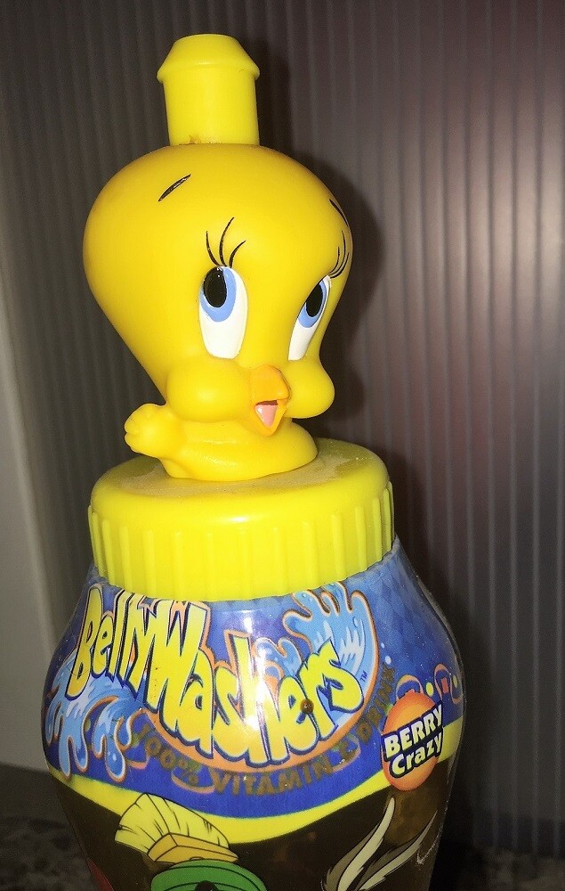 TWEETY BIRD Looney Tunes 2000 BELLY WASHER 12OZ DRINKING BOTTLE ...