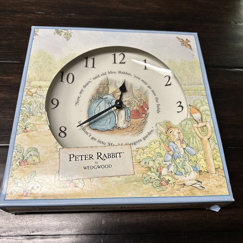 WEDGWOOD BEATRIX POTTER DESIGNS PETER RABBIT CLOCK PLATE 8" DIAMETER ...